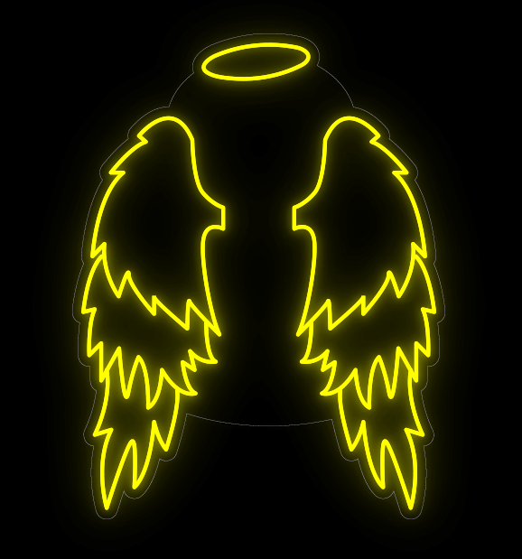 Large Angel Wings Neon Sign – Neonverse
