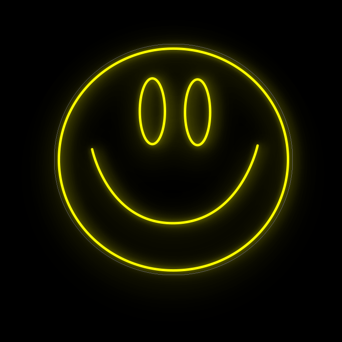 Smiley LED Neon Sign - Neon Mural | Neon Lights Maroc